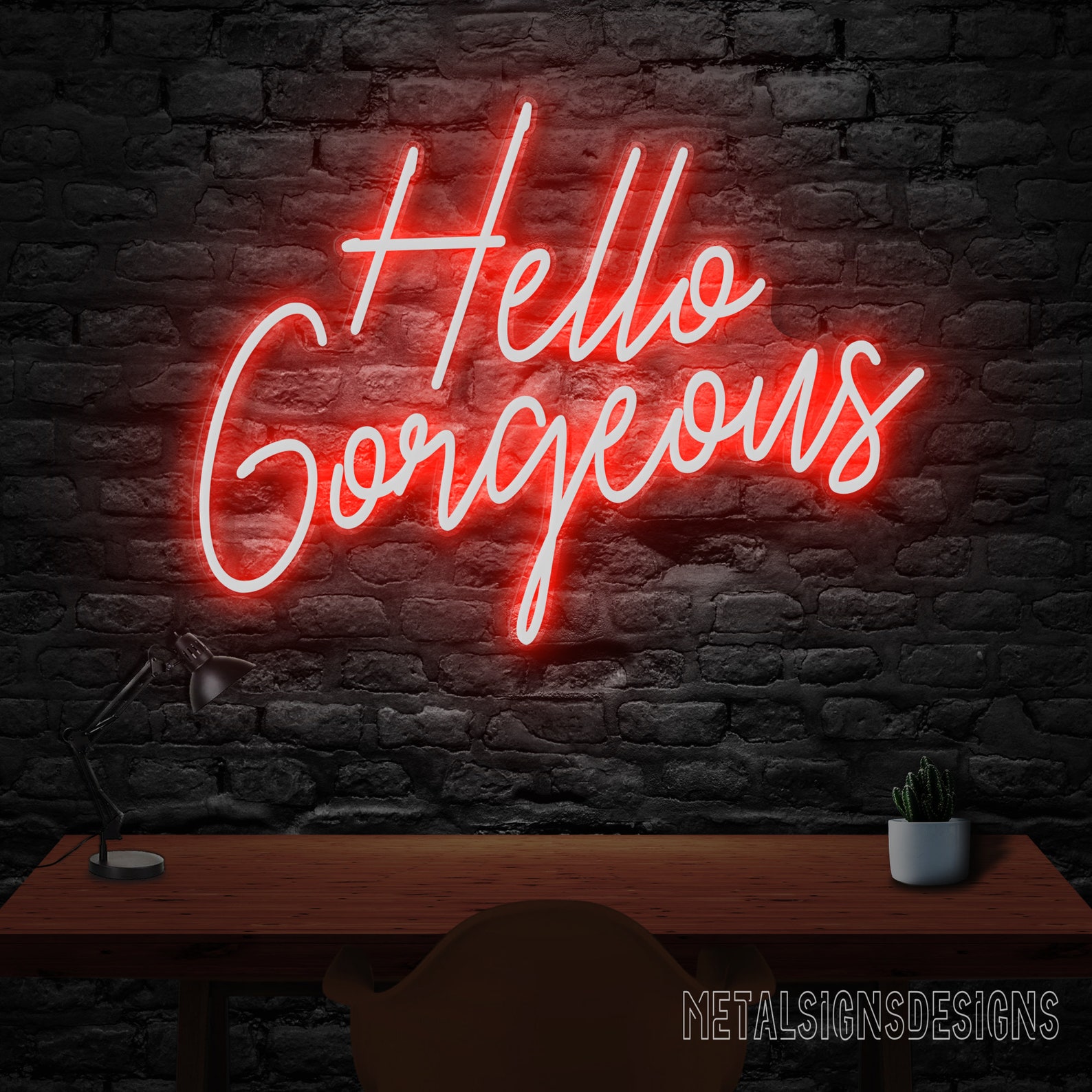 Hello Gorgeous Neon Sign Led Light Custom Neon Sign - Etsy
