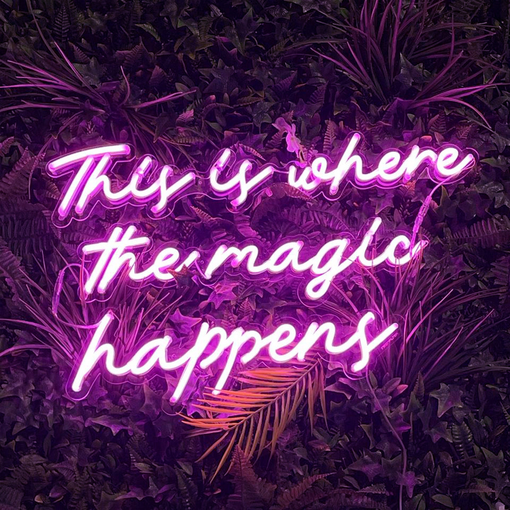 This Is Where The Magic Happens Neon Sign Led Light Custom Neon Sign
