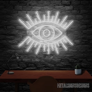 EYE Neon Sign Led Light Home Decor, Custom Neon Sign, Decoration Hand ...