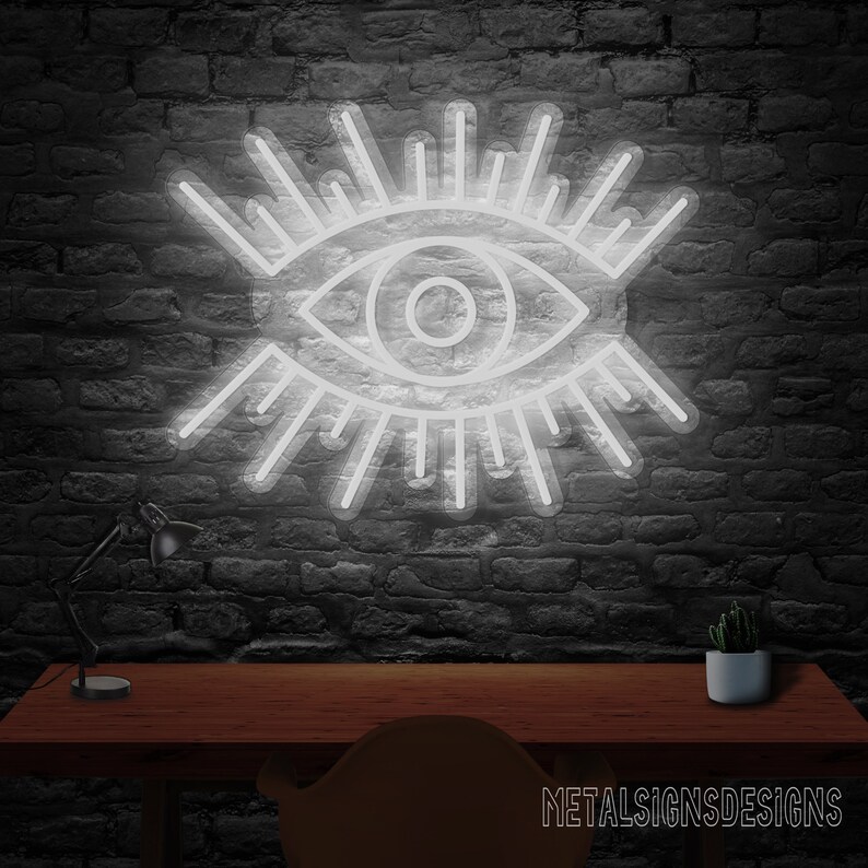 EYE Neon Sign Led Light Home Decor, Custom Neon Sign, Decoration Hand ...