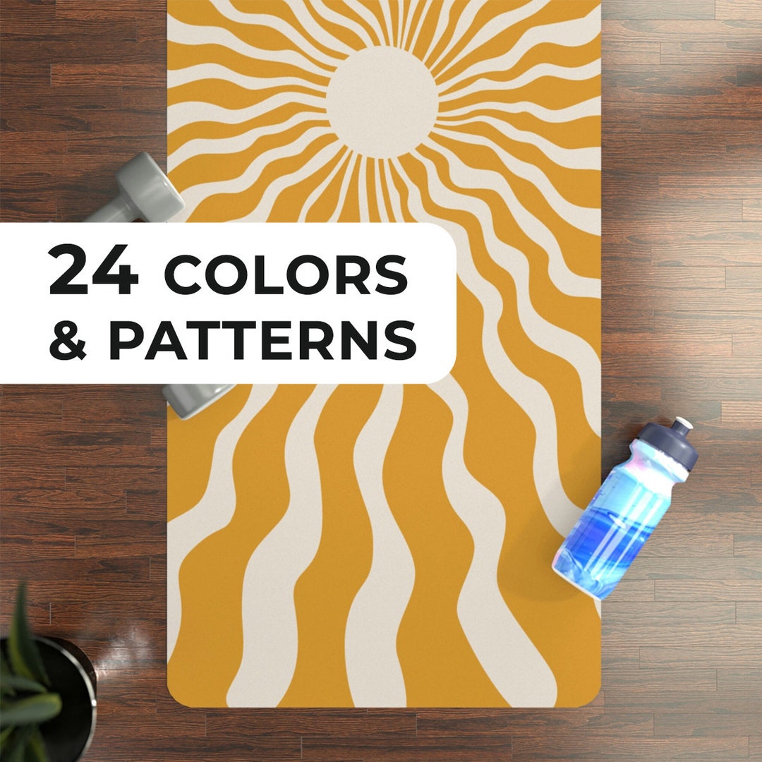 Rubber Yoga Mat - 24 Patterns - Non-slip Yoga Mat - Grip Mat - Exercise ...