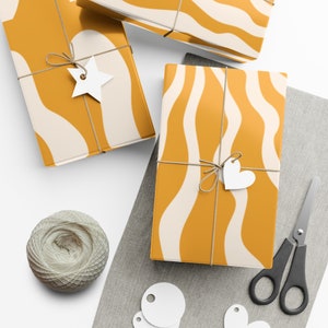 Boho Gold Sun God Wrapping Paper - Boho Gift Wrap - Minimalist Gift ...