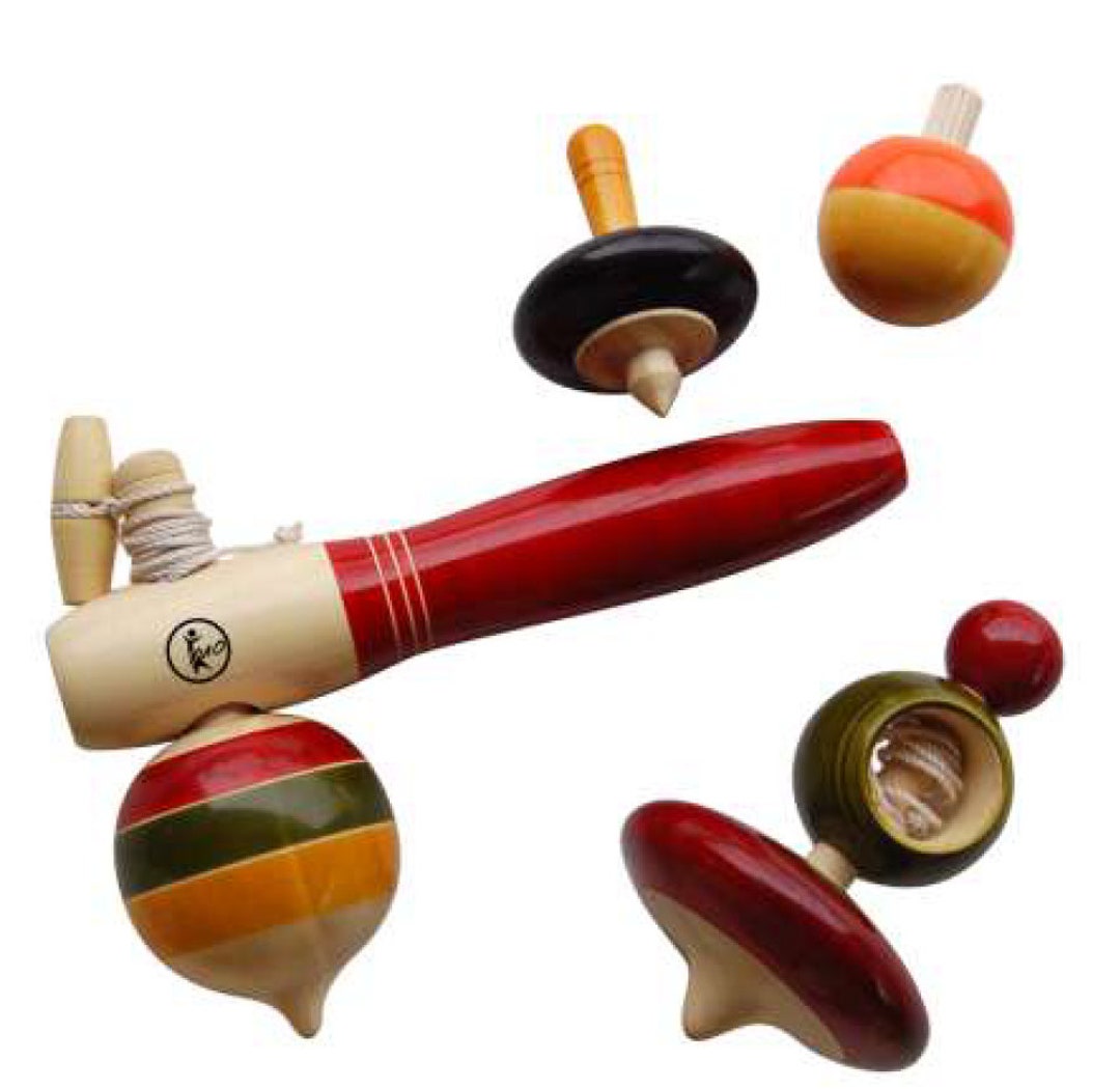 Wooden Spinning Top Collection handmade, Organic/non-toxic: Kids 5 ...