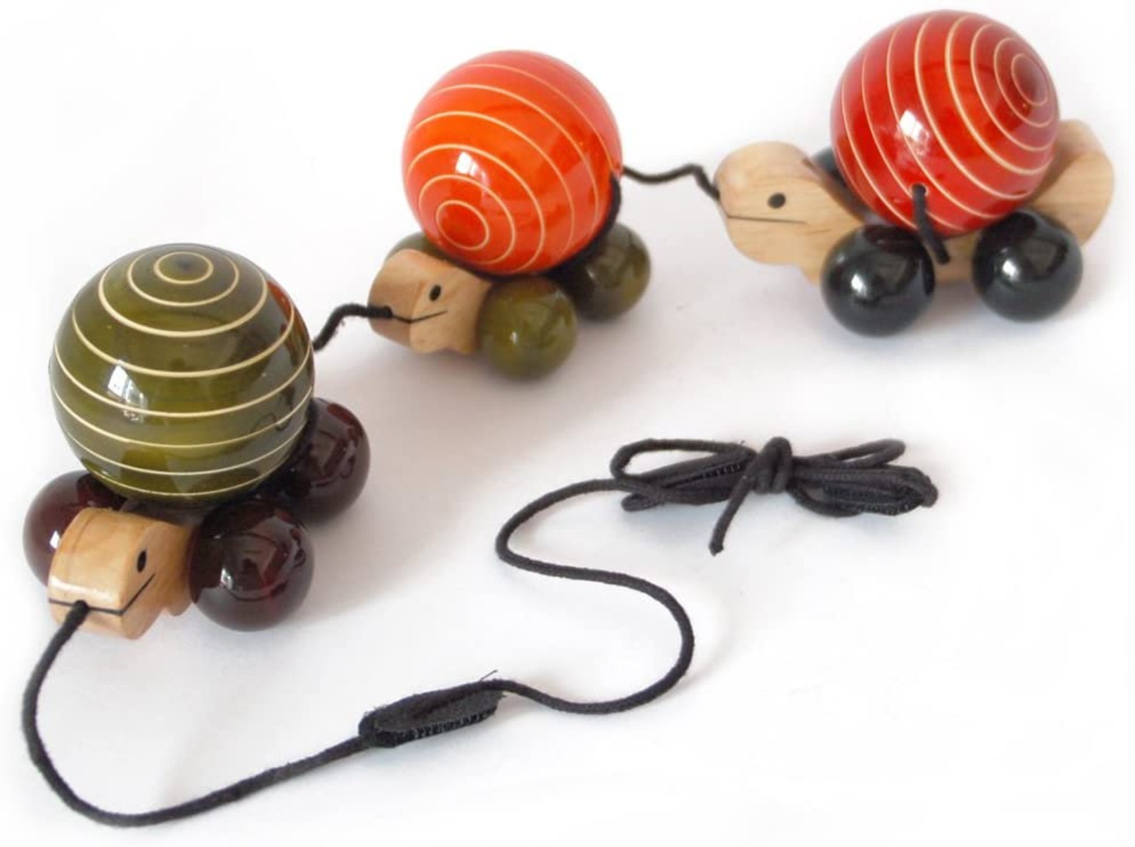 Cute Unique Wooden Pull Toy 3 Tuttu Turtle Train With - Etsy