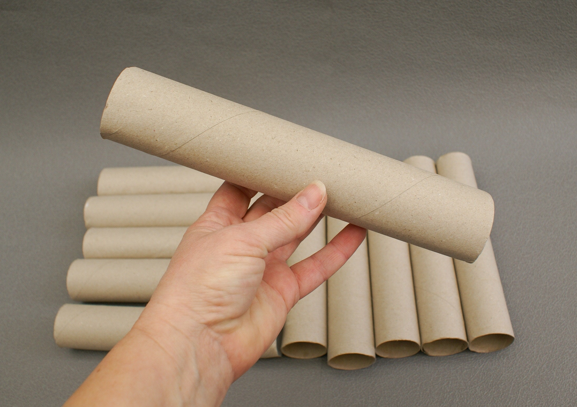 Empty Paper Towel Rolls Cardboard Tubes Long Cylinders Recyclable Craft ...