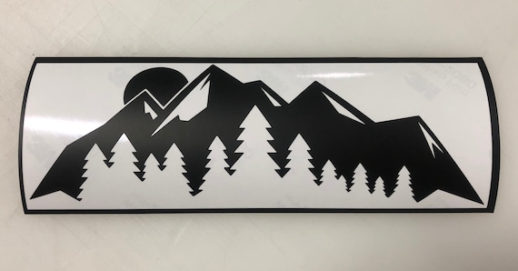 Mountain/tree Vinyl Decal - Etsy