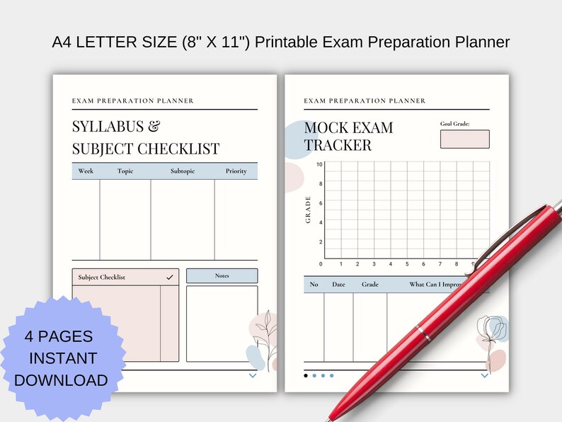 Exam Preparation Planner Printable Undated Student Planner Etsy exam-preparation-planner-printable-undated-student-planner-etsy