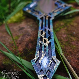 Dwarven Art Deco Style Hand Mirror - Etsy