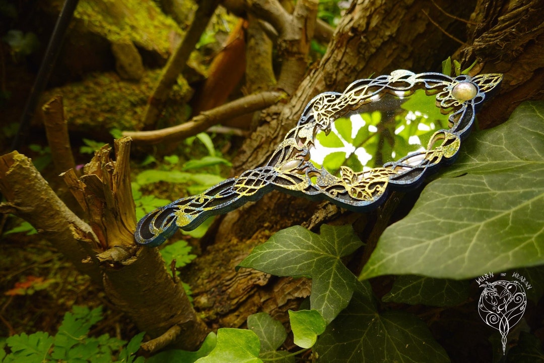 Elven Art Nouveau Style Hand Mirror - Etsy