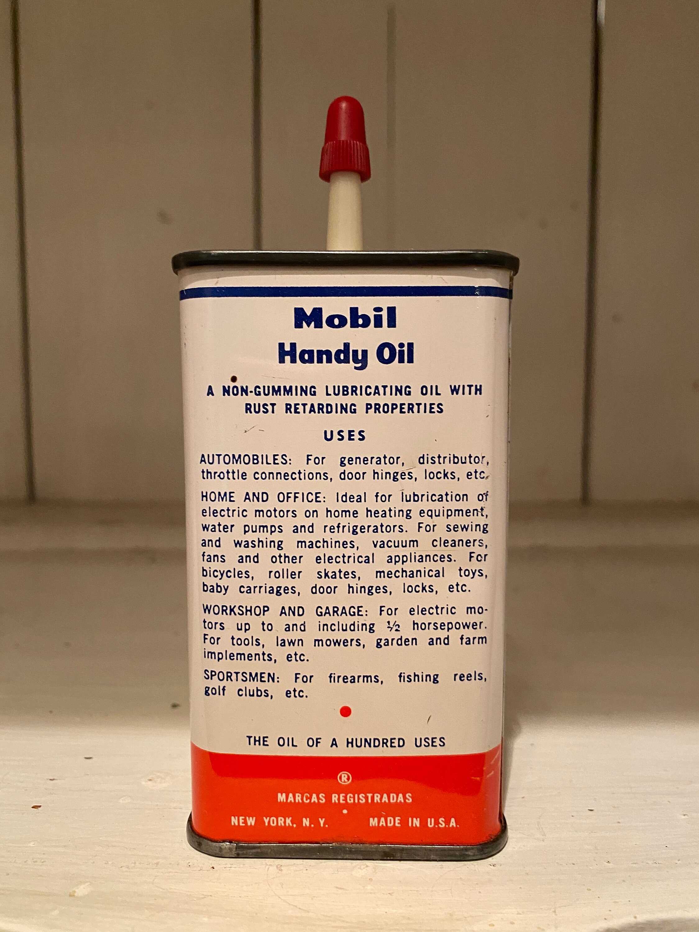Vintage Mobil Handy Oil Oiler Tin - Etsy