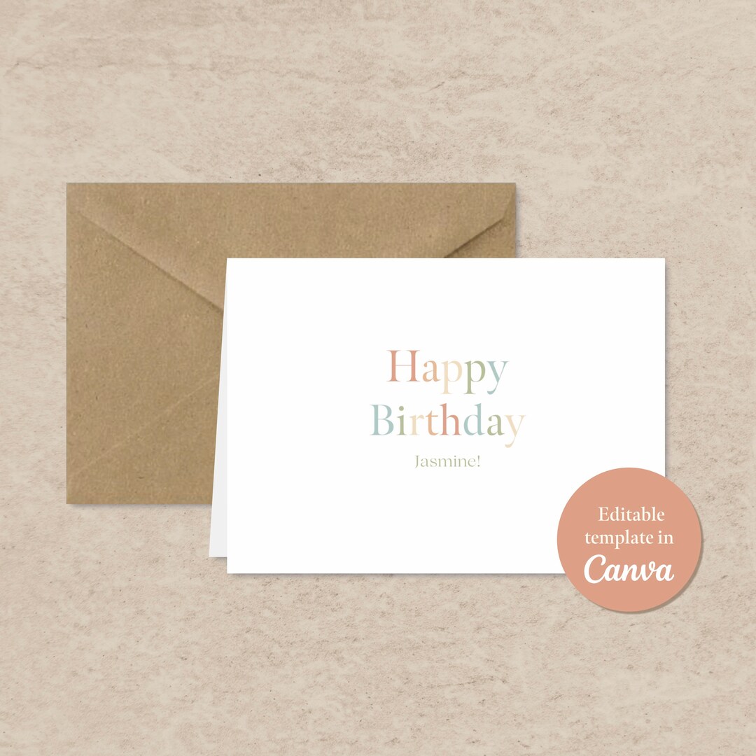 8 Customizable Greeting Cards | Classic Celebration Set | Instant ...