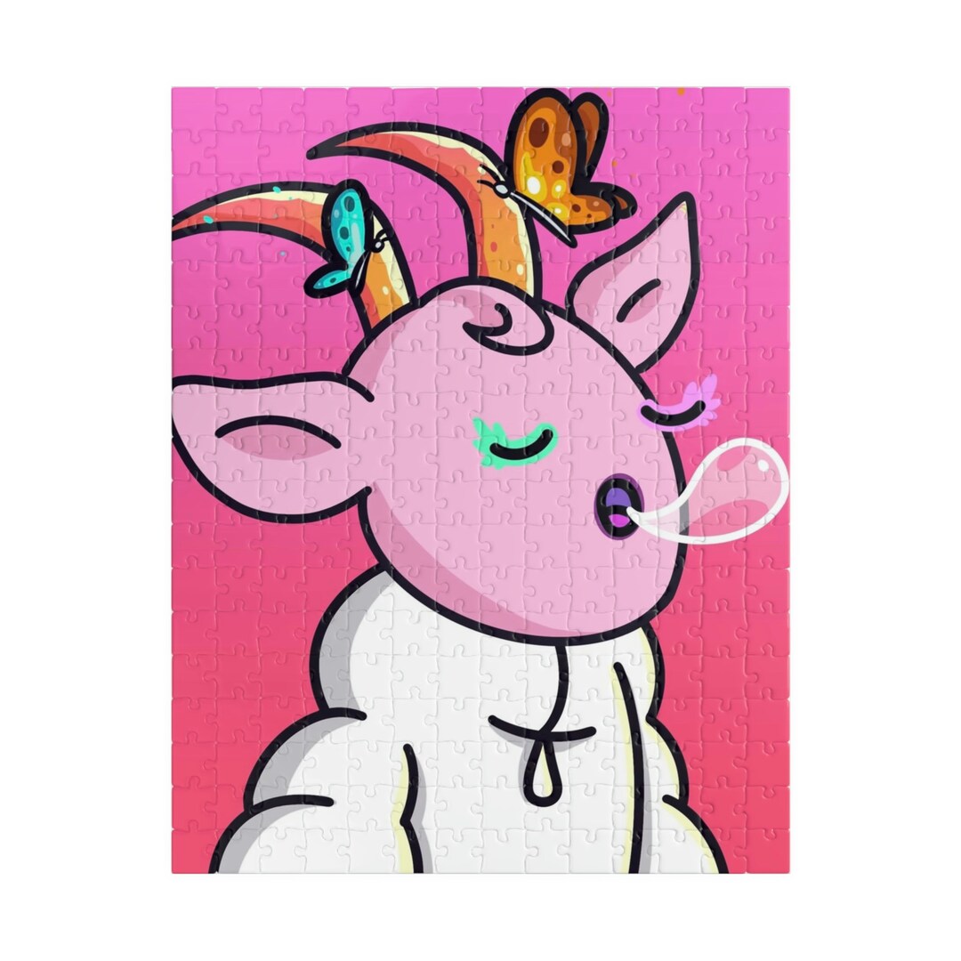 Butterfly Goat Puzzle 250 or 500 Piece - Etsy