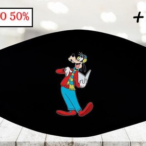 Goofy Disney Face Mask Goofy Mask With Filter Pocket 5 Layers | Etsy