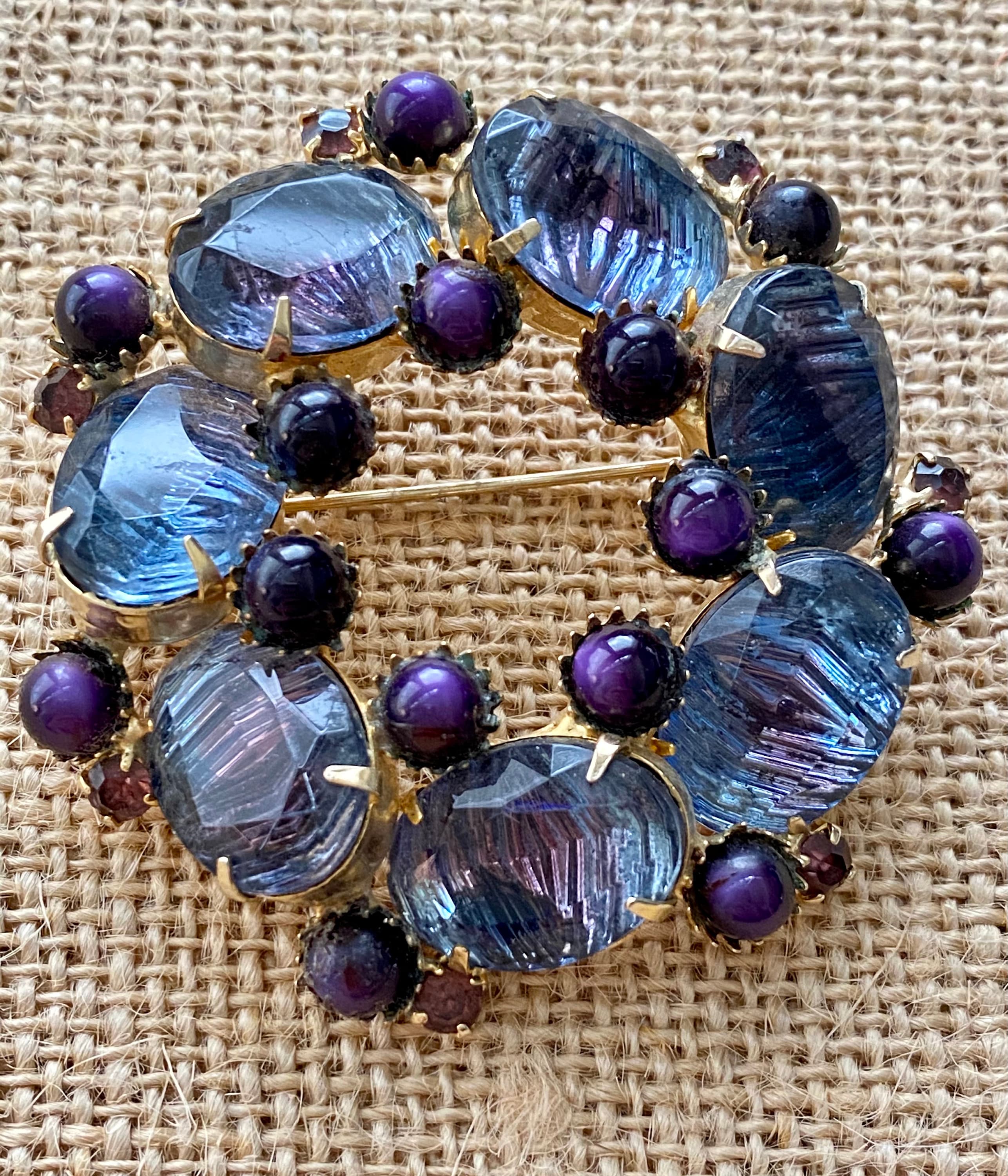 Purple Brooch - Etsy