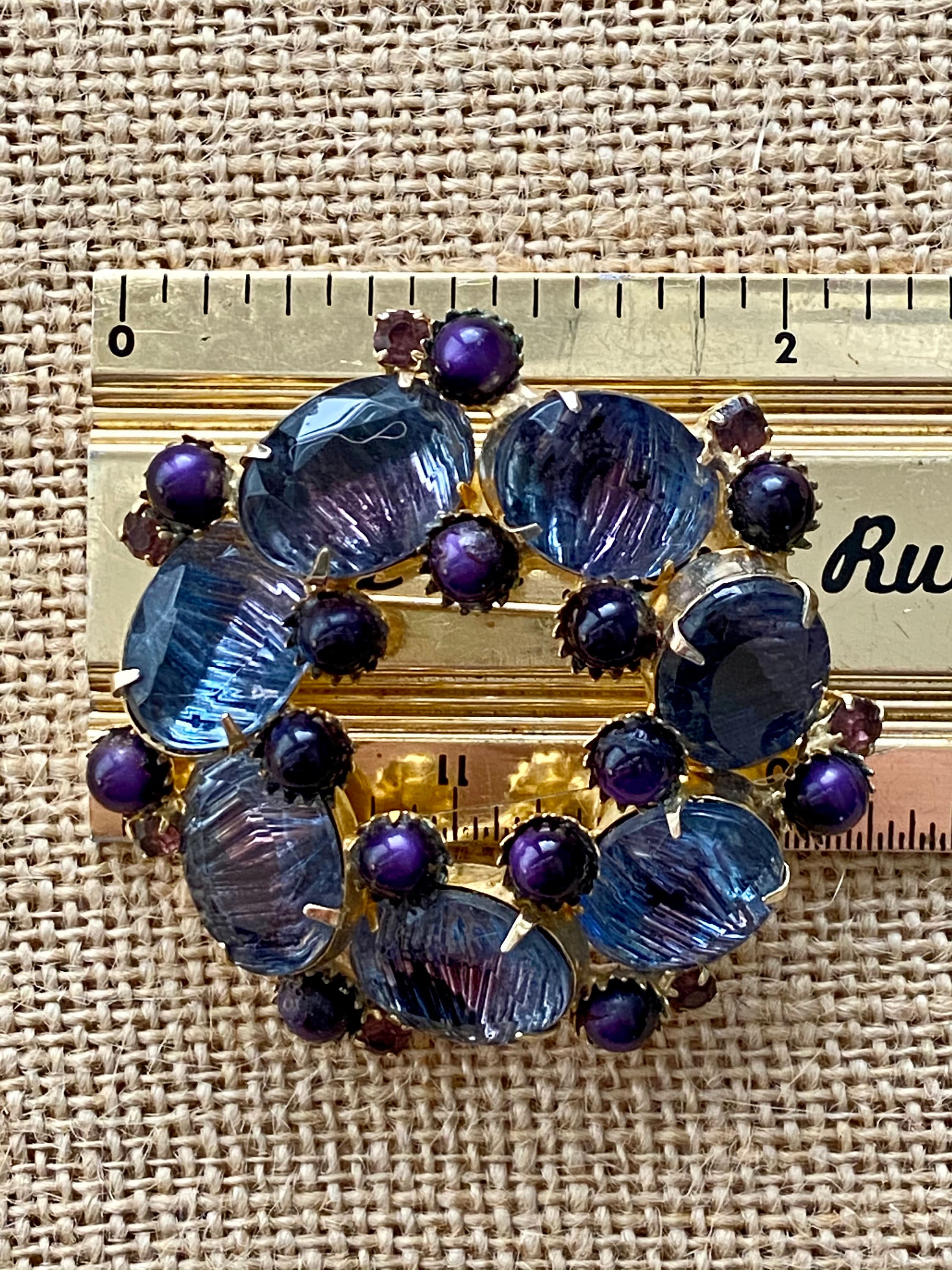 Purple Brooch - Etsy