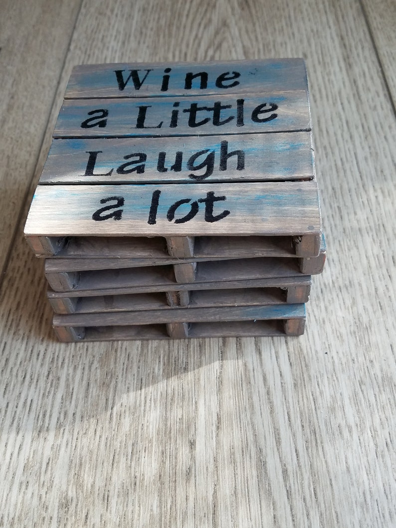 Wood Pallet Wine Coasters - Etsy