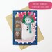 Printable Illustrated Snowman Holiday Card for Kids | Sled and Snowman ...