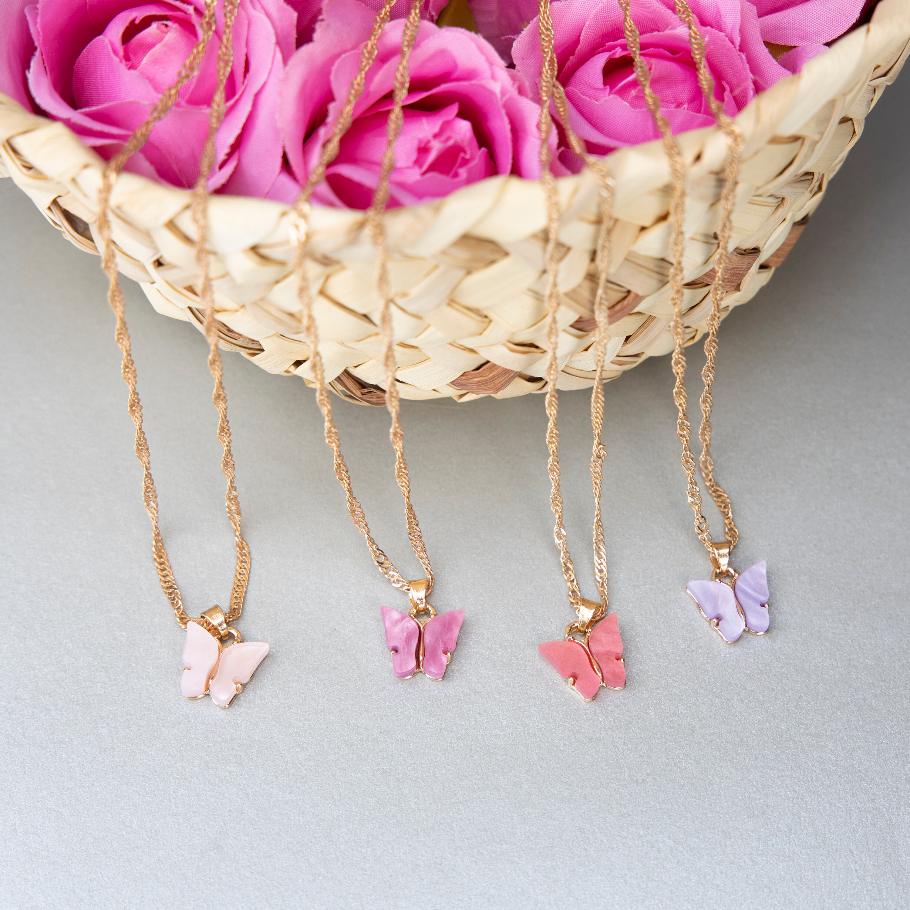 Pink Butterfly Necklace For Women Girls Butterfly Jewelry Etsy UK pink-butterfly-necklace-for-women-girls-butterfly-jewelry-etsy-uk