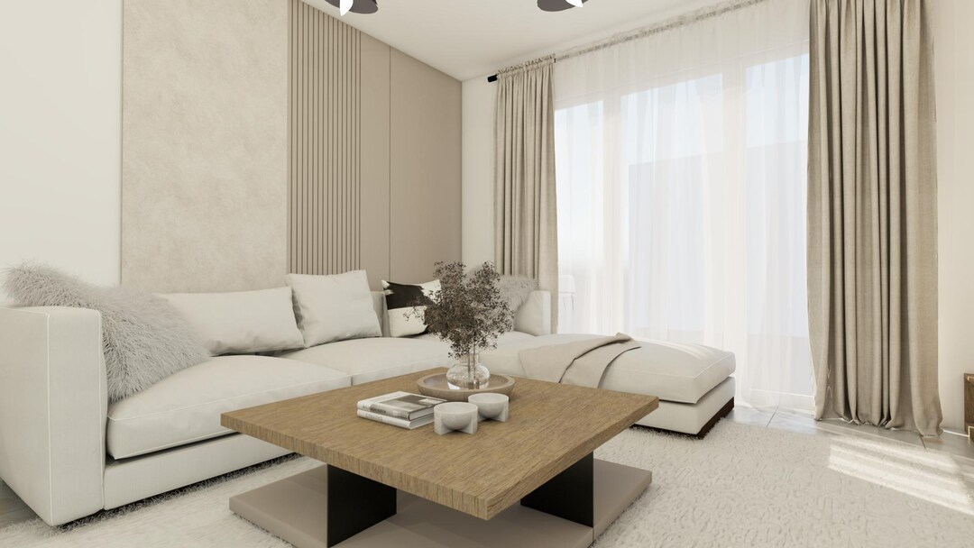 30 Sqm Living Room Design 3D Home Modeling | 3D Rendering | E-design ...