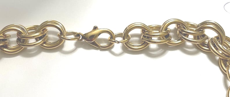 Gold Tone 28" Double Link Chain Necklace - Etsy