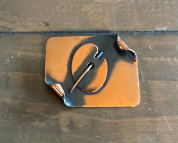 Handmade Copper Artist Palette Brooch - Gem