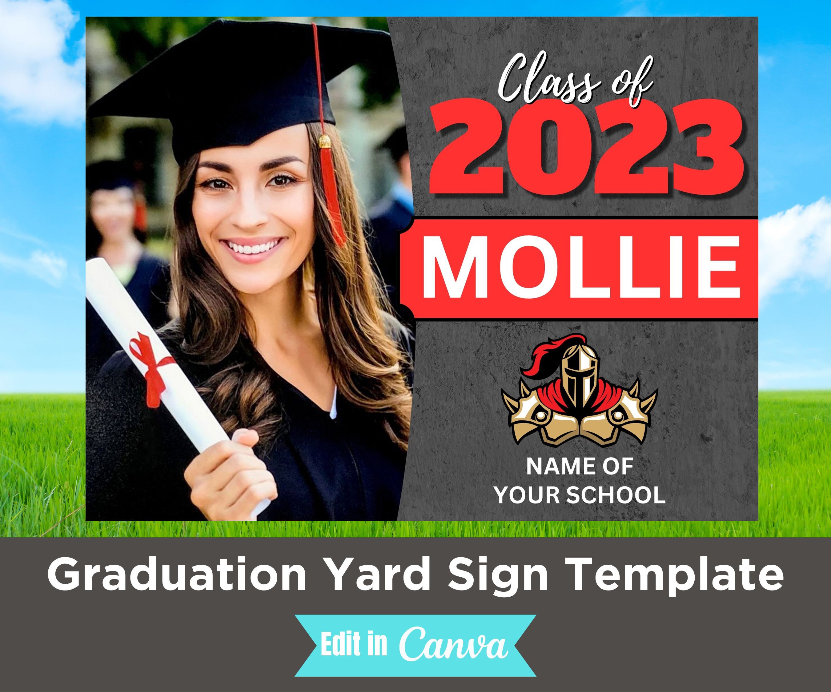 Graduation Yard Sign Poster Template, Customize in Canva, Print ...