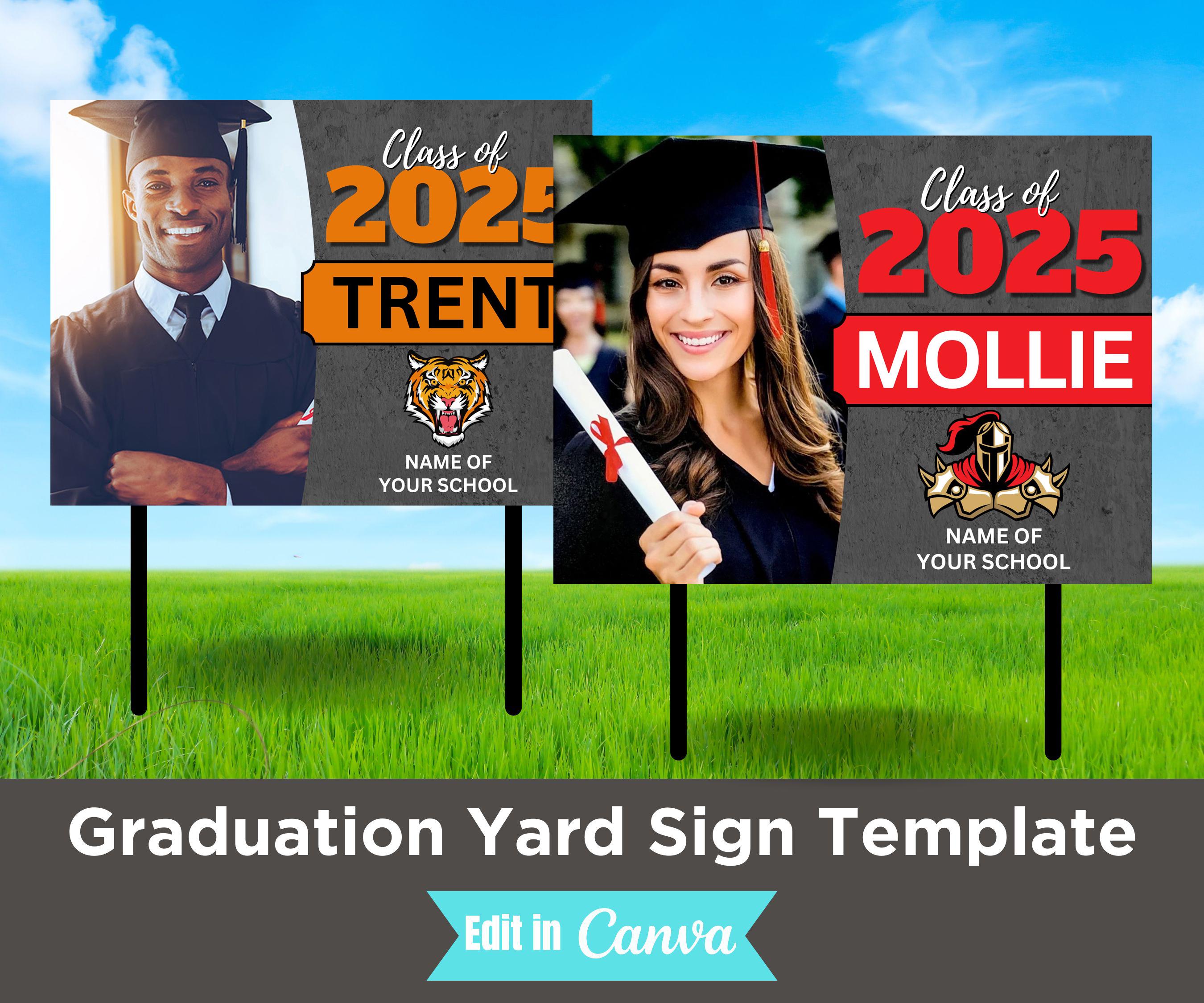 Graduation Yard Sign Poster Template, Customize in Canva, Print ...