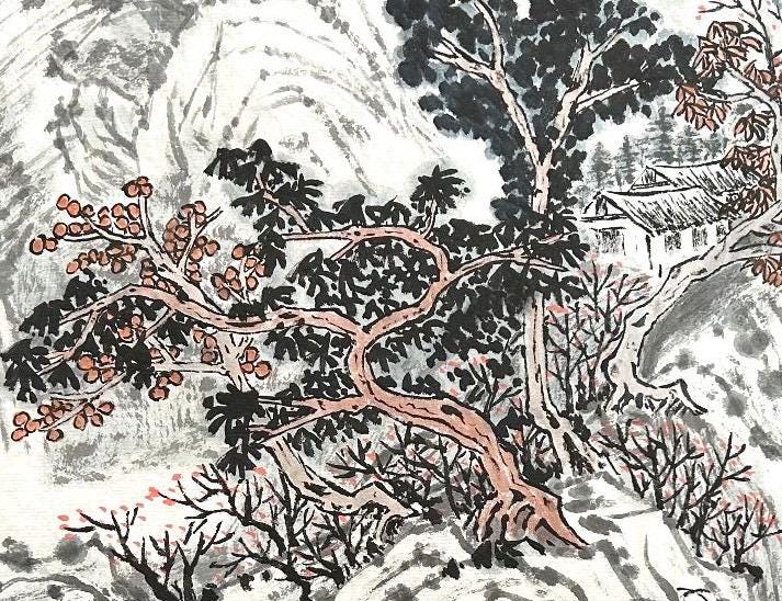 Winter Ridge After Snow. Original Chinese Traditional-style Landscape ...