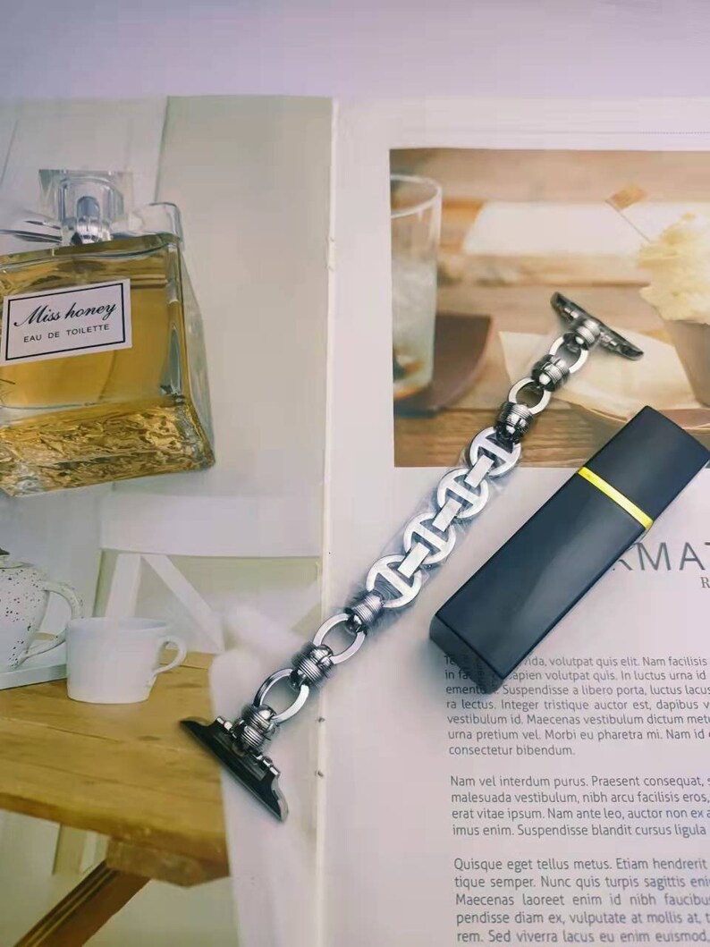 Gold Chain Apple Watch Band Iwatch Stainless Steel Strap - Etsy