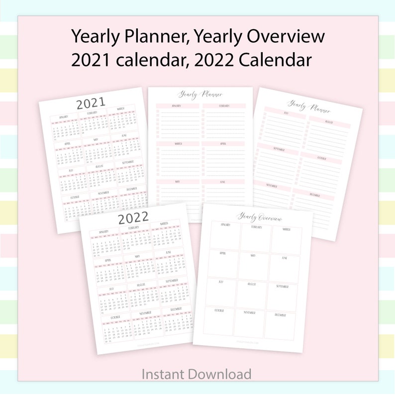 Undated Planner planner Printable Monthly Planner Weekly - Etsy