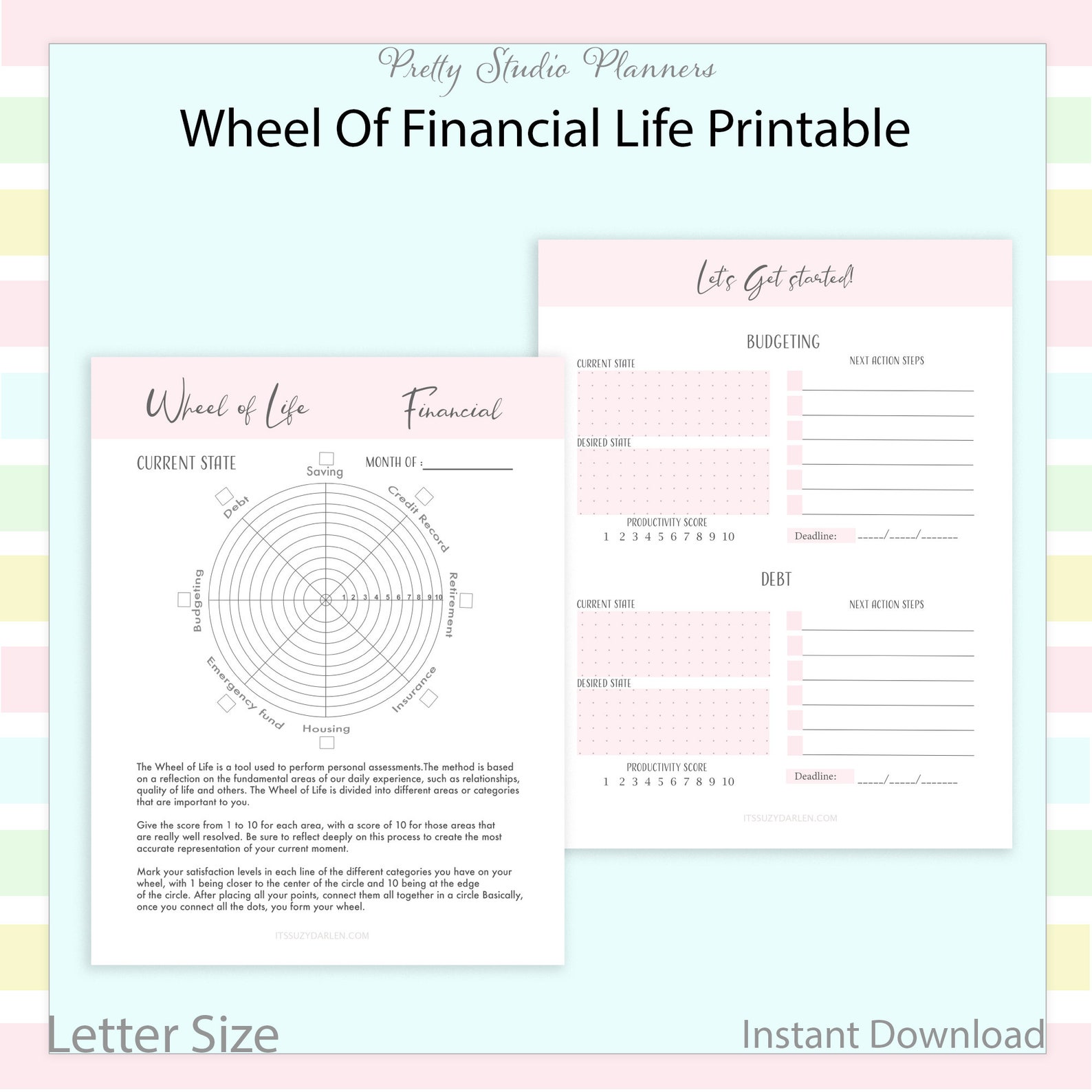 Wheel of Financial Life Wheel of Life Wheel of Balance Life | Etsy