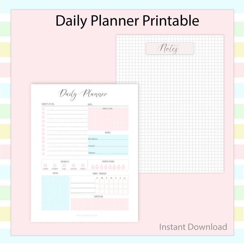 Undated Planner planner Printable Monthly Planner Weekly - Etsy