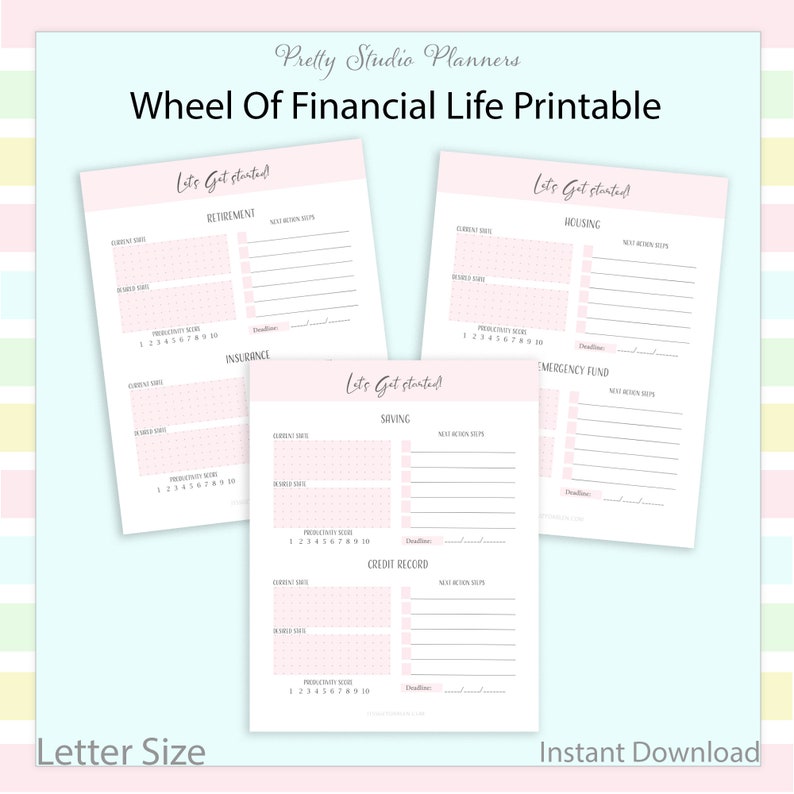 Wheel of Financial Life Wheel of Life Wheel of Balance Life - Etsy