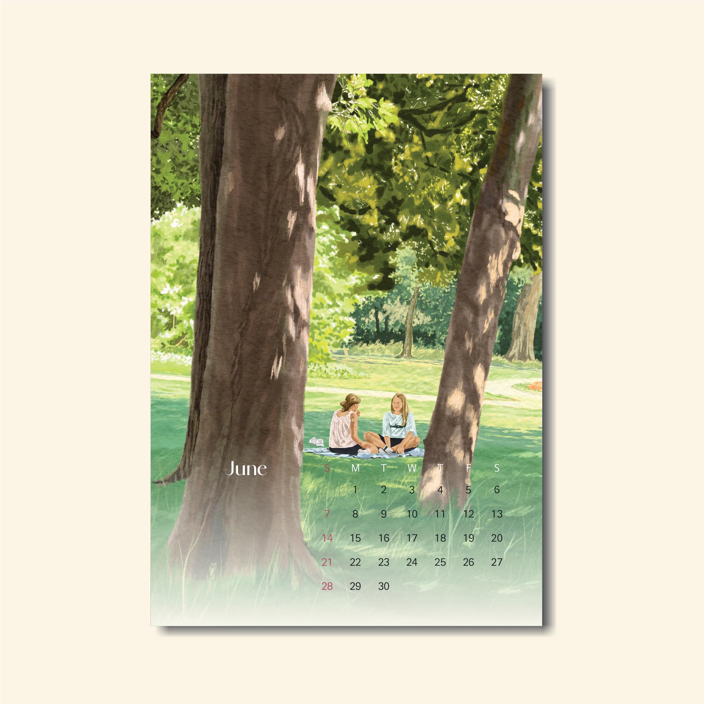 2026 Hand-painted Illustrated Calendar, A4, Illustration Calendar ...