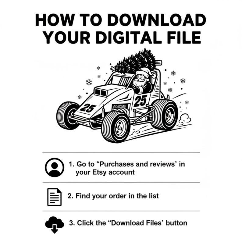 Santa Sprint Car SVG | Christmas Racing Digital Download | Dirt Track ...
