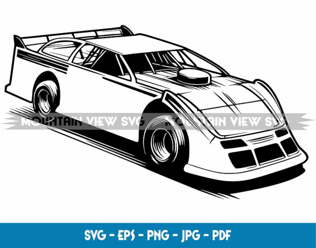 Late Model Race Car Digital File for Vinyl Cutting and Print Download ...