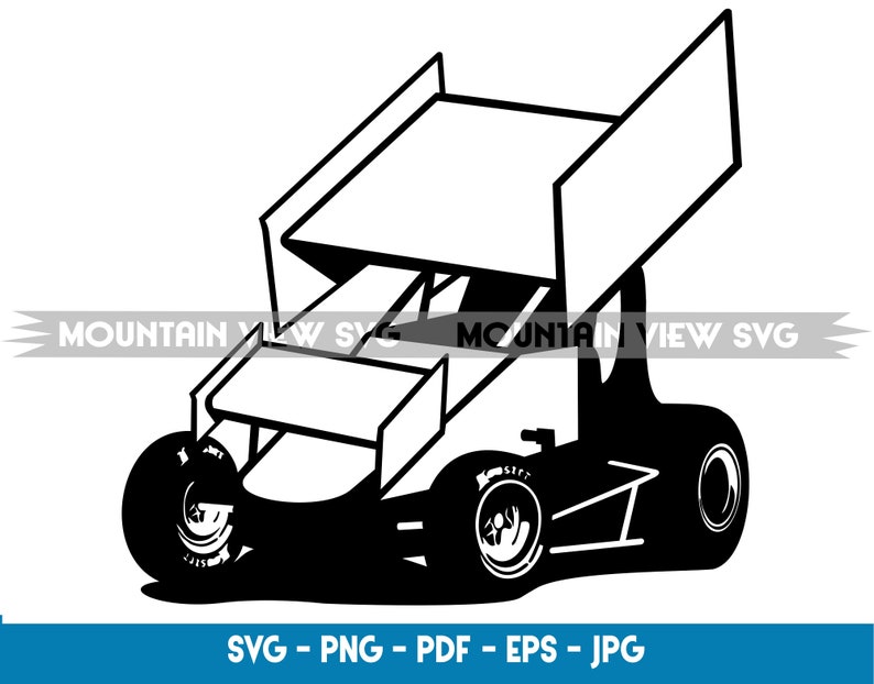 Sprint Race Car SVG Twin Pack Bundle - Etsy