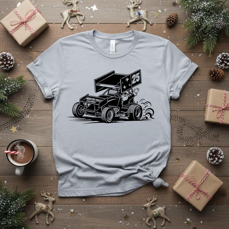 Santa Sprint Car SVG | Christmas Racing Digital Download | Dirt Track ...