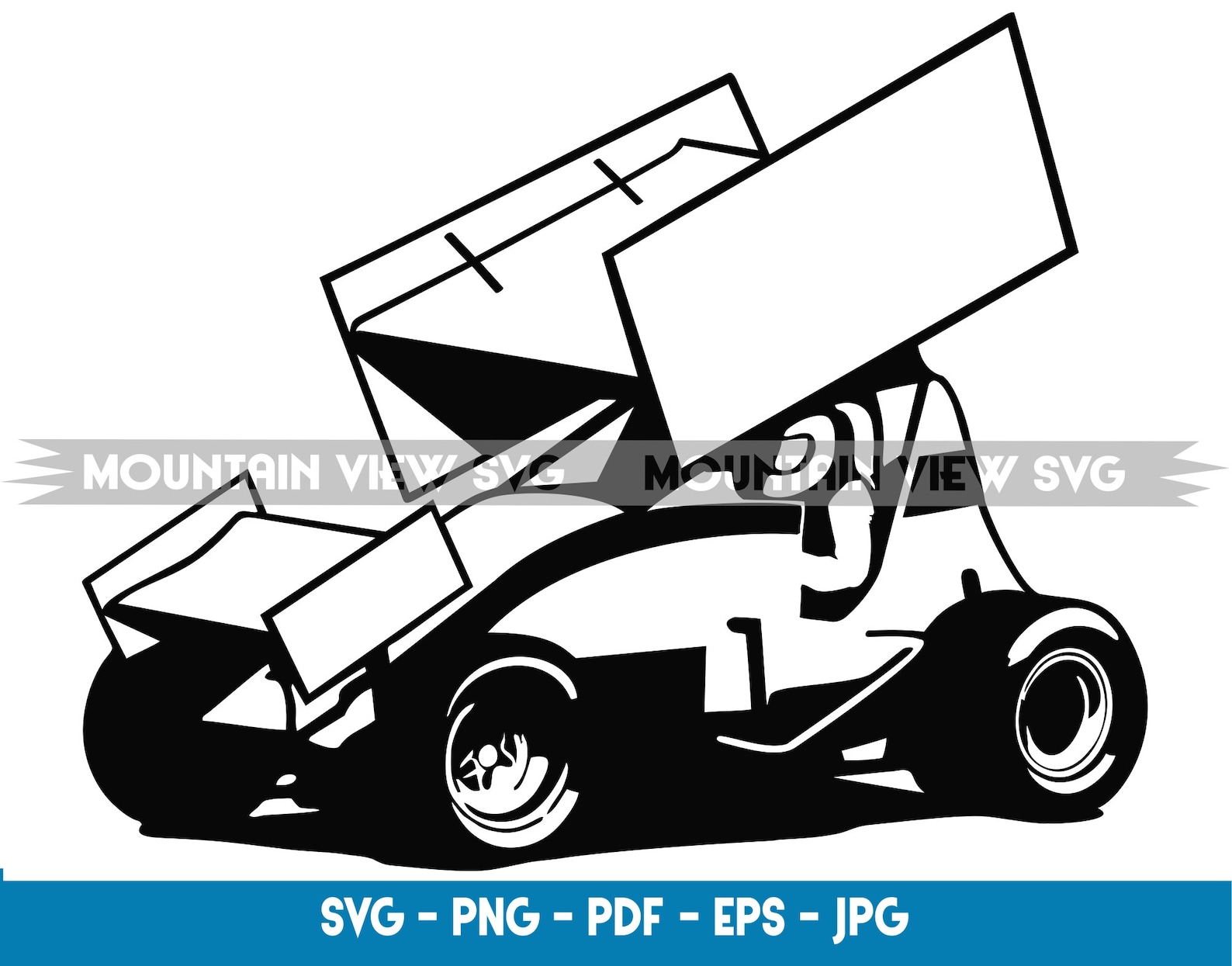 Sprint Race Car SVG 3 Pack Bundle - Etsy