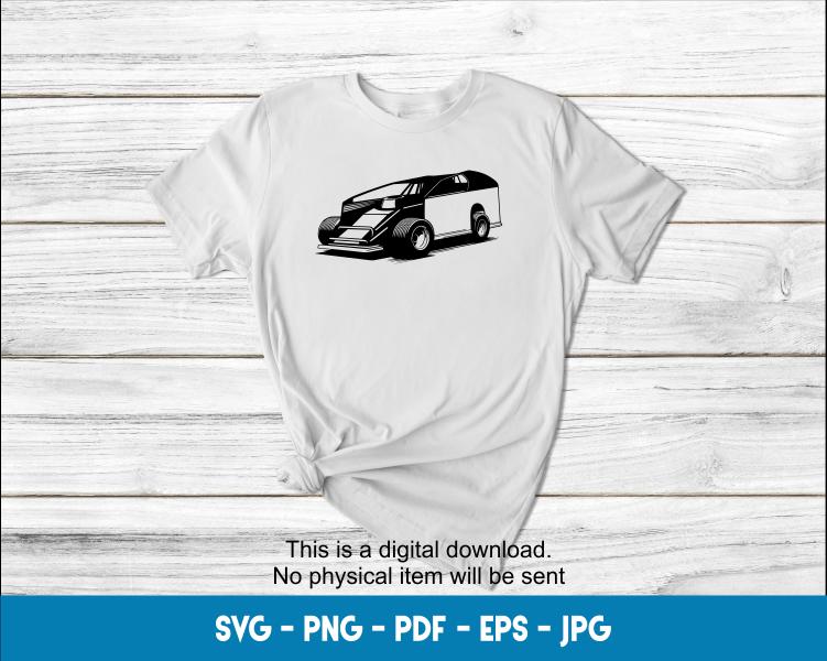 Dirt Modified Race Car SVG, Racing Cricut, Dirt Track Design ...