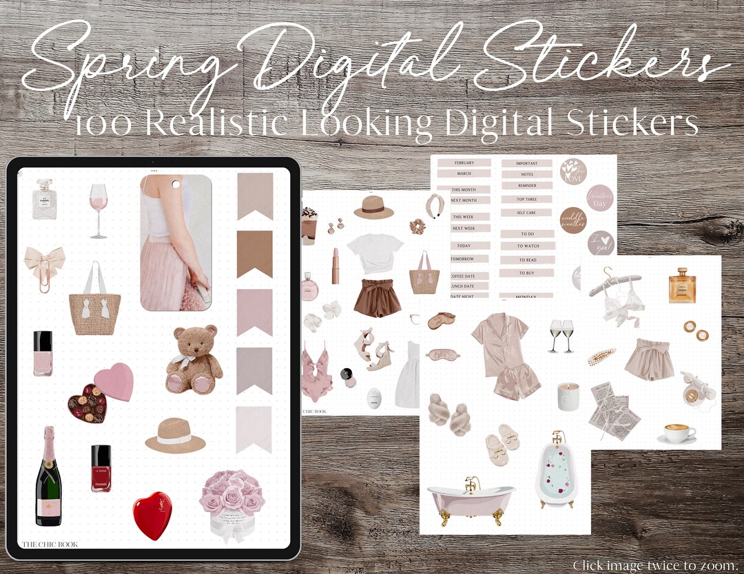 Spring Love Self Care Digital Planner Stickers - Planner Stickers ...