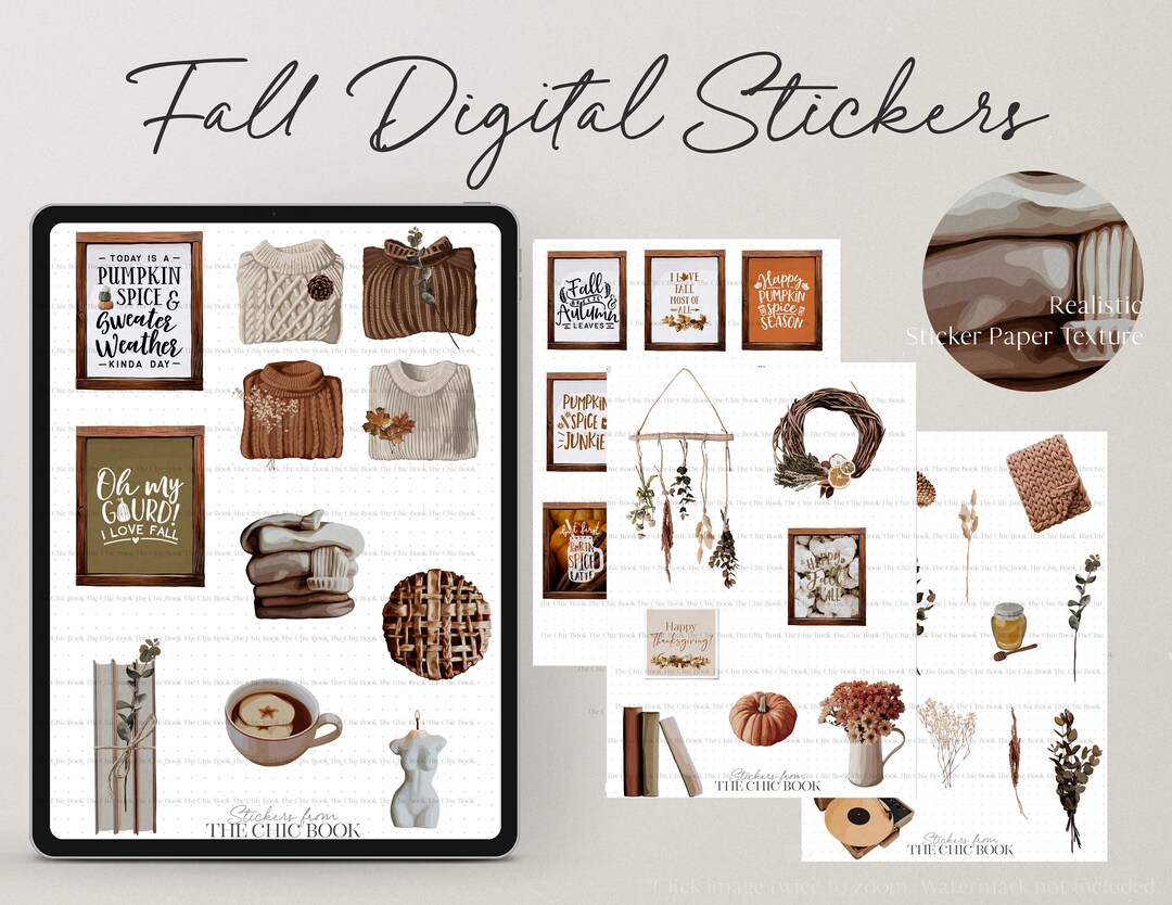 Fall Digital Planner Stickers - Autumn Planner Stickers - Goodnotes ...