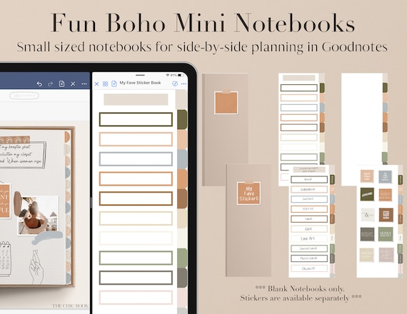 Mini Digital Notebook Organizer Goodnote Split View - Etsy