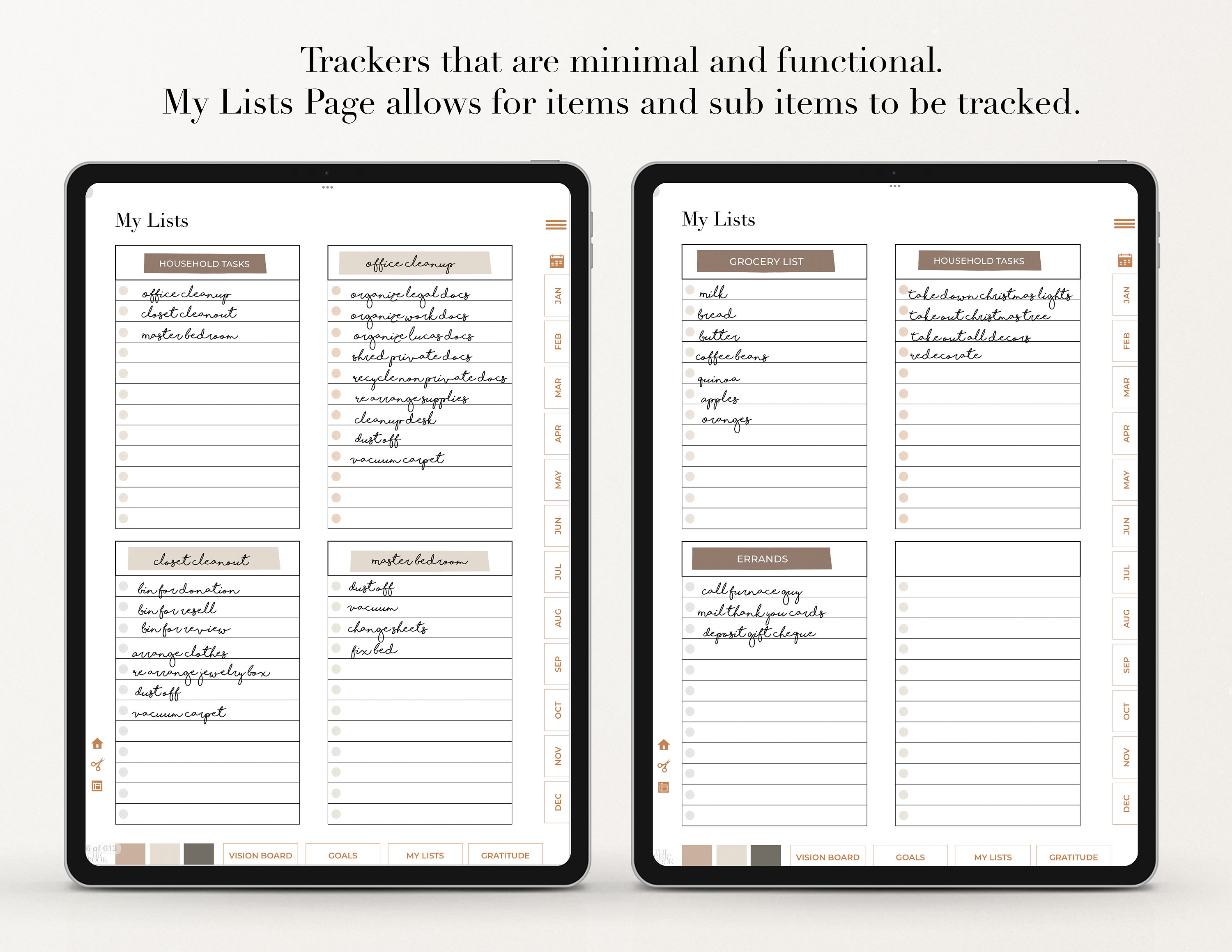 Undated Digital Life Planner Minimalist Modern Boho Cozy - Etsy