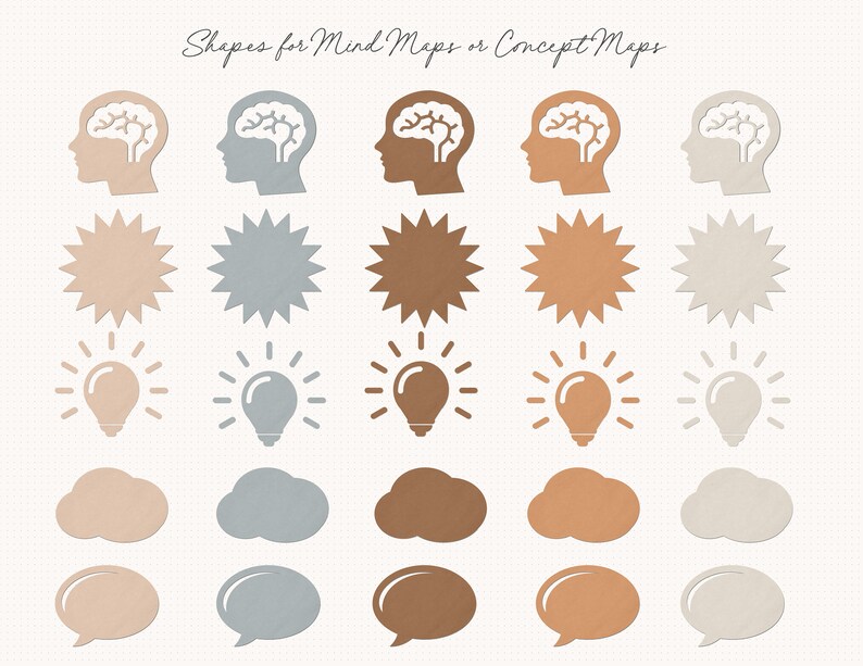 All Shapes Sticky Notes Pack - Mind Maps - Flowchart - Tasks ...