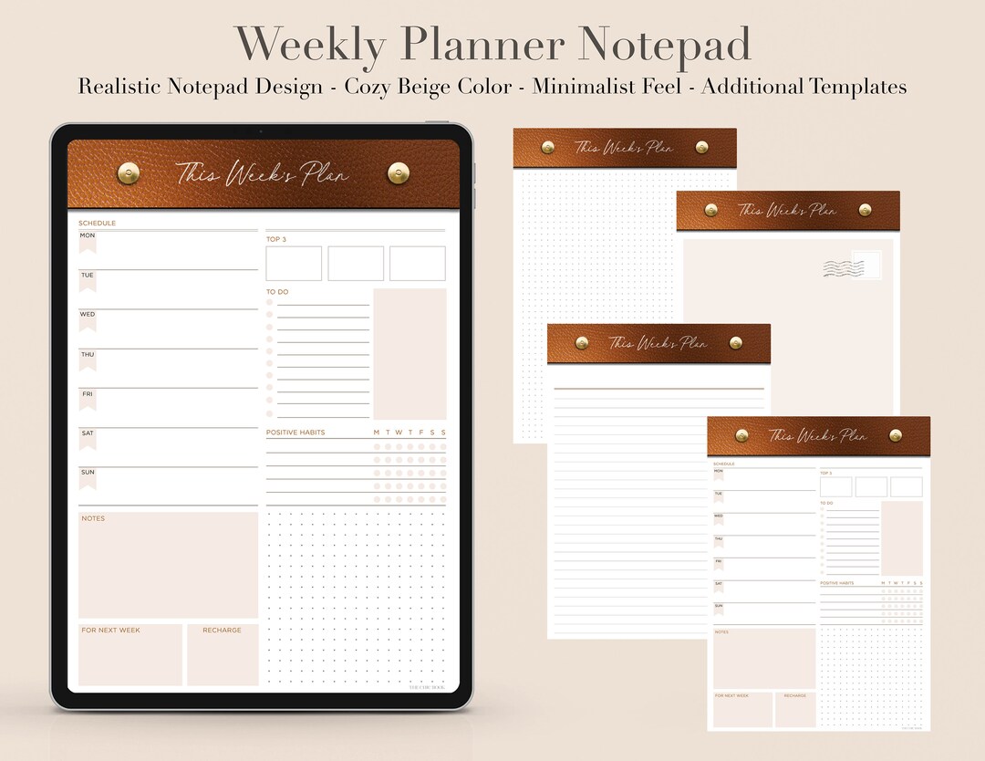 Weekly Planner - Digital Planner Insert - Goodnotes - Notability - Xodo ...