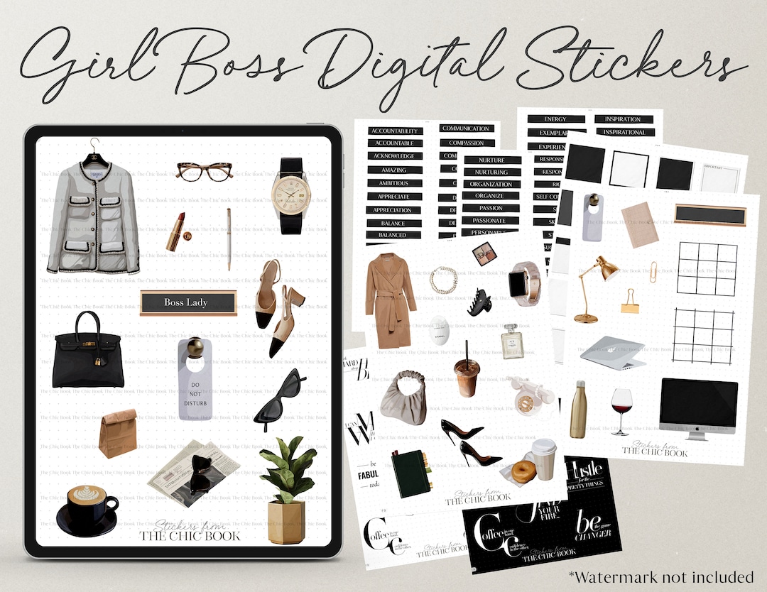 Girl Boss Lady Boss Digital Planner Stickers - Girl Planner Stickers ...