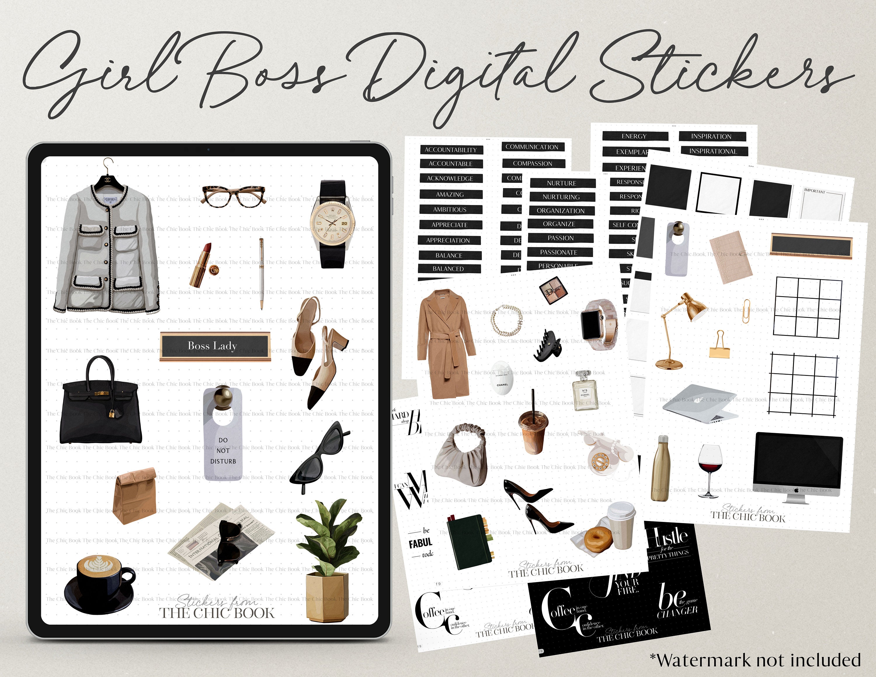 Girl Boss Lady Boss Digital Planner Stickers - Girl Planner Stickers ...