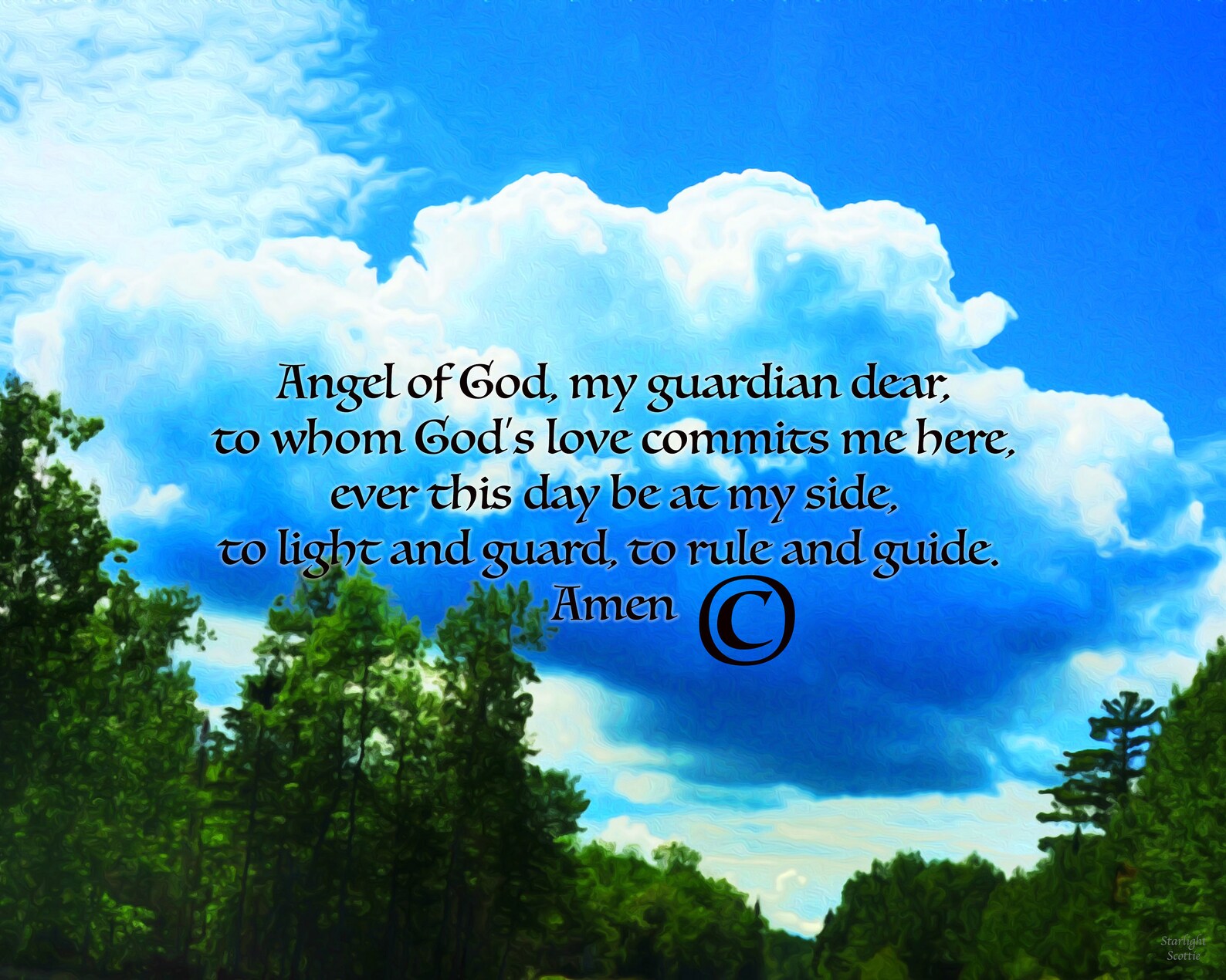 Angel of God Prayer Bible Verse Wall Art Guardian Angel - Etsy