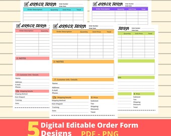 Simple Order Form - Etsy